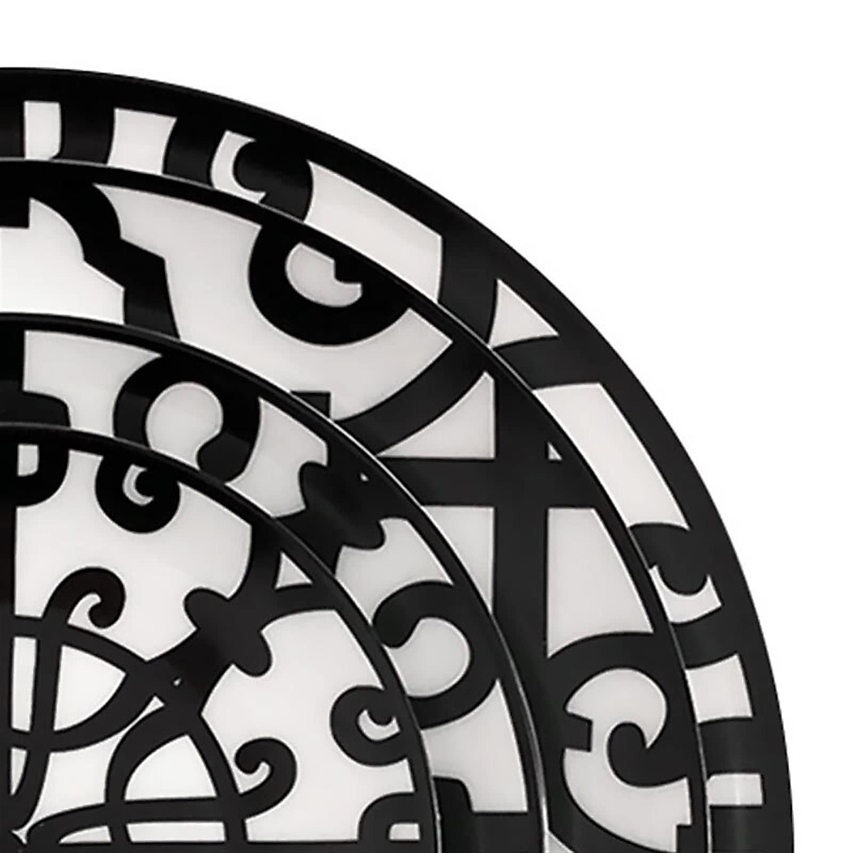 OUSIKA Plates Four-Piece Ceramic Plate Hand-Painted Red Art Creative Round Tableware Dinner Plate Set Wedding Pasta Charging Plate Plate (Color : Green)