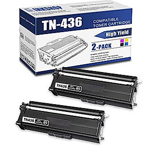 TN436 Compatible TN-436 Black Super High Yield Toner Cartridge Replacement for Brother TN-436 HL-L8260CDW HL-L8360CDW DCP-L8410CDW MFC-L8610CDW Toner.(2 Pack)