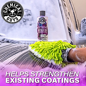 Chemical Guys CWS_207_16 Extreme Bodywash & Wax Foaming Car Wash Soap, 16 fl oz, Grape Scent ACC160 Heavy Duty Ultra Clear Detailing Bucket