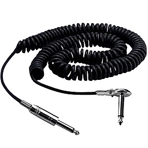 Perfektion 20' Metal Ends Coil 1/4" Instrument Guitar Cable (20 Feet)