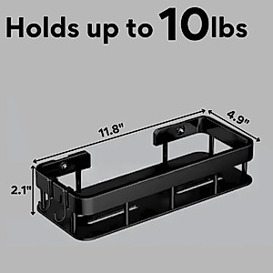 Generic Cozei Multi-Purpose Adhesive Shelf, Drill-Free Organization Shelf, Black