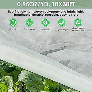 Plant Covers Freeze Protection,10Ft x 30Ft Floating Row Cover,Garden Fabric Plant Cover for Winter,Frost Blanket Cover for Cold Weather,Frost Protection Sun Pest Protection and Covers Outdoor Plants