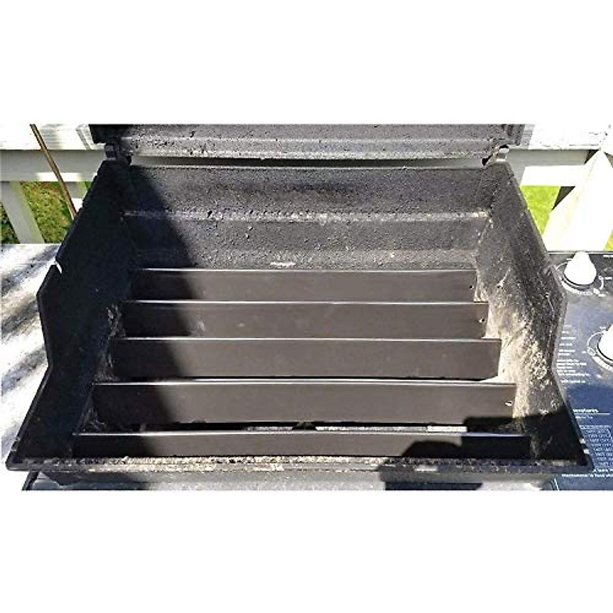 Hongso 7536 7508 Gas Grill Replacement Burner Tube Kit and Porcelain Steel Flavorizer Bars for Weber Spirit E310 320 (with Side Mounted Control Panel Older Model) Genesis Silver Gold Platinum B C 7537