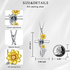 Dorunmo Necklace with Picture Inside Picture Necklace Customized Picture Projection Necklace Personalized Photo Pendant Necklace Christmas Jewelry Gifts for Women Wife Mom Girlfriend