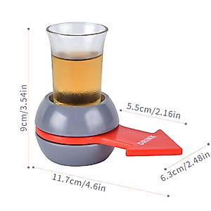 CRETVIS Shot Spinner Spin The Shot Fun Drinking Game Spin Shot Game Party Games for Adults Includes 1 oz Shot Glass