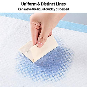 Amakunft Rabbit Pee Pads, Pet Toilet/ Potty Training Pads, Super Absorbent Guinea Pig Disposable Diaper for Hedgehog, Hamster, Chinchilla, Cat, Reptile and Other Small Animal (20pcs-18 x13, Blue)