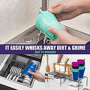 Klickpick Home Kids Cups with Built-in Straw - Set of 8 Toddler Drinking Cups with Straws 10 Ounce - Children Sip-a-Cup Dishwasher Safe BPA Free Brightly Colored Great Kid and Toddler Tumbler Cups