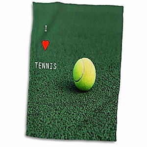 3D Rose I Love Tennis TWL_50212_1 Towel, 15" x 22"