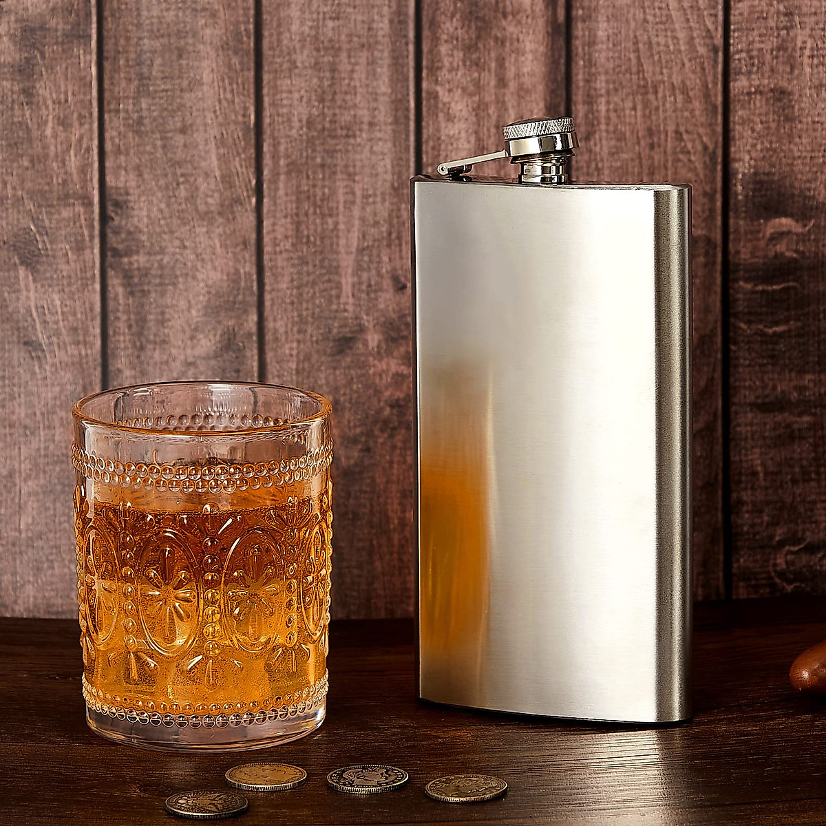 10 Sets 12 oz Stainless Steel Hip Flask Silver Metal Flasks for Liquor with Funnel Whiskey Flask for Men Women Leak Proof Drinking Flasks Alcohol Flask Liquor Flask for Wine Wedding Party Gift Outdoor