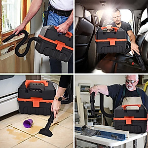 LIGO 20V Cordless Wet and Dry Vacuum Cleaner, 3 in 1 Design 2.64 Gallon Shop Vac with Blower Function- Includes 1 * 4.0 Ah Battery, HEPA&Foam Filters and Charger(Upgrade)