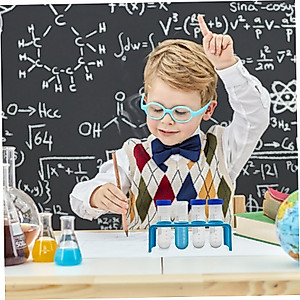 heiheiyo Pack of 9PCS Kids Test Tubes 50ml Plastic Test Tubes for Children Scientist Test Tubes with Stand and Tip Dropper for Kids