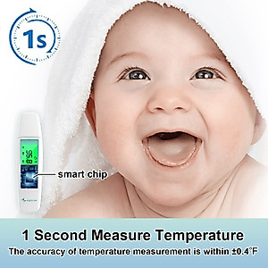 Forehead Thermometer,Ear Thermometer for Adults and Kids, 3-in-1 Forehead & Ear & Scan, Medical Digital Thermometer with Fever Alarm, Instant Accurate Readings