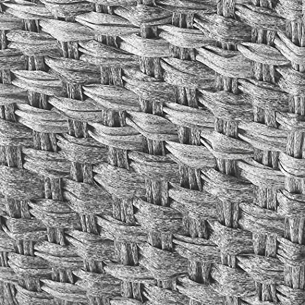 Whitmor Gray Wash Split Rattique Small Shelf Tote