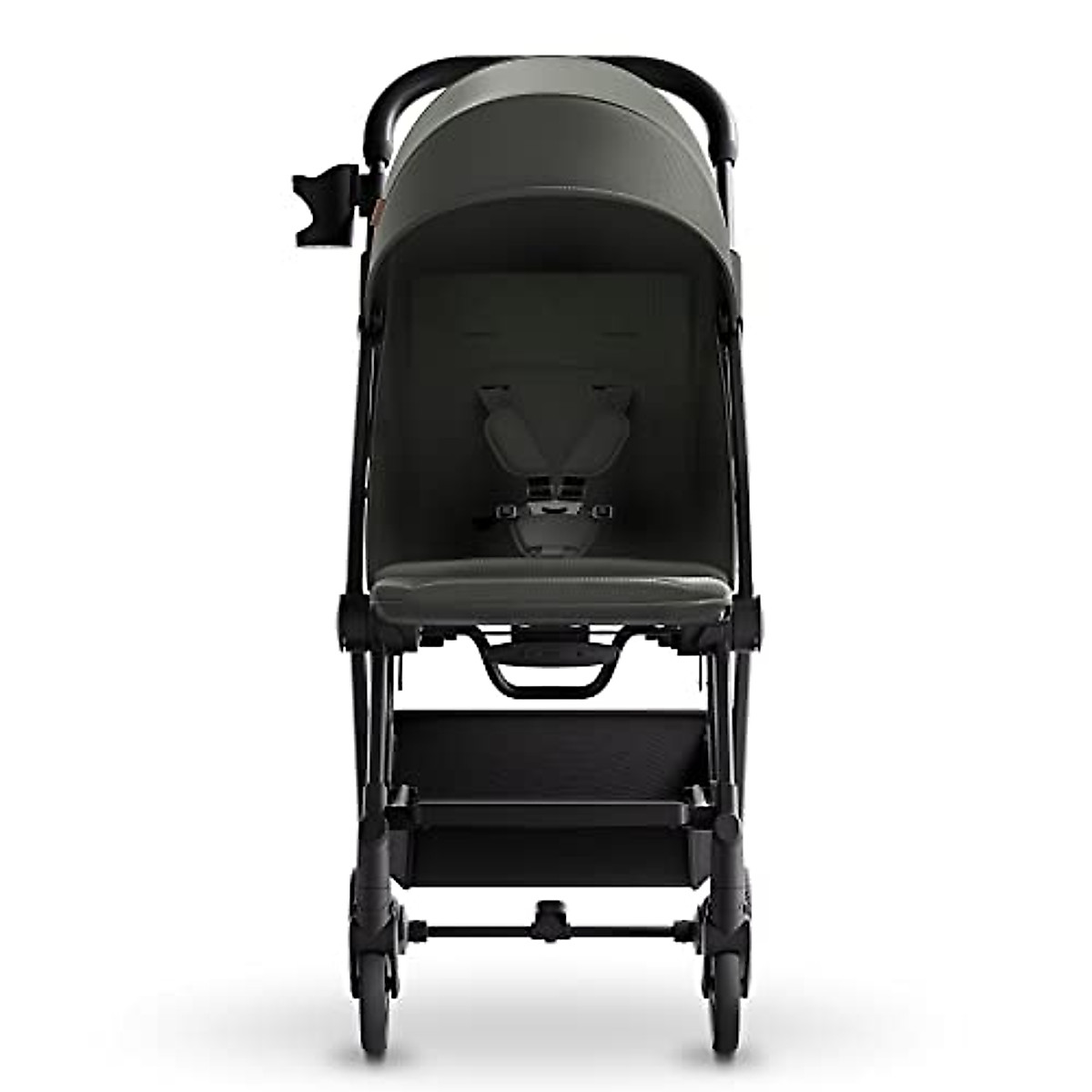 Mompush Lithe V2 Lightweight Stroller + Snack Tray, Ultra-Compact Fold & Airplane Ready Travel Stroller, Near Flat Recline Seat, Cup Holder, Raincover & Travelbag Included