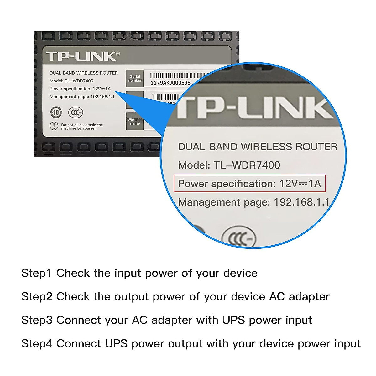 Mini UPS Battery Backup with 4 DC Output Interface, DC 12V/2A 9000mAh Home Router UPS, Rechargeable Battery Backup for LED Light Strip, CCTV Camera, Router, UPS Battery Backup & Surge Protaector