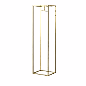 WFDERAN Creative Simple Clothes Retail Heavy Duty Metal Garment Racks,Clothing Store Hanger Storage Shelves,Commercial Wedding Dress Floor-Standing Display Rack (Gold, 75" H)