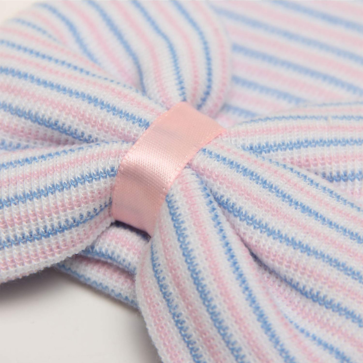 DRESHOW BQUBO 4 Pack Newborn Hospital Hat Infant Baby Hat Cap with Big Bow Soft Cute Knot Nursery Beanie