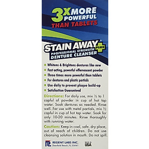Stain Away Plus Denture Cleanser, 8.1-Ounce (Pack of 3) (Bonus pack 90 for the price of 80)