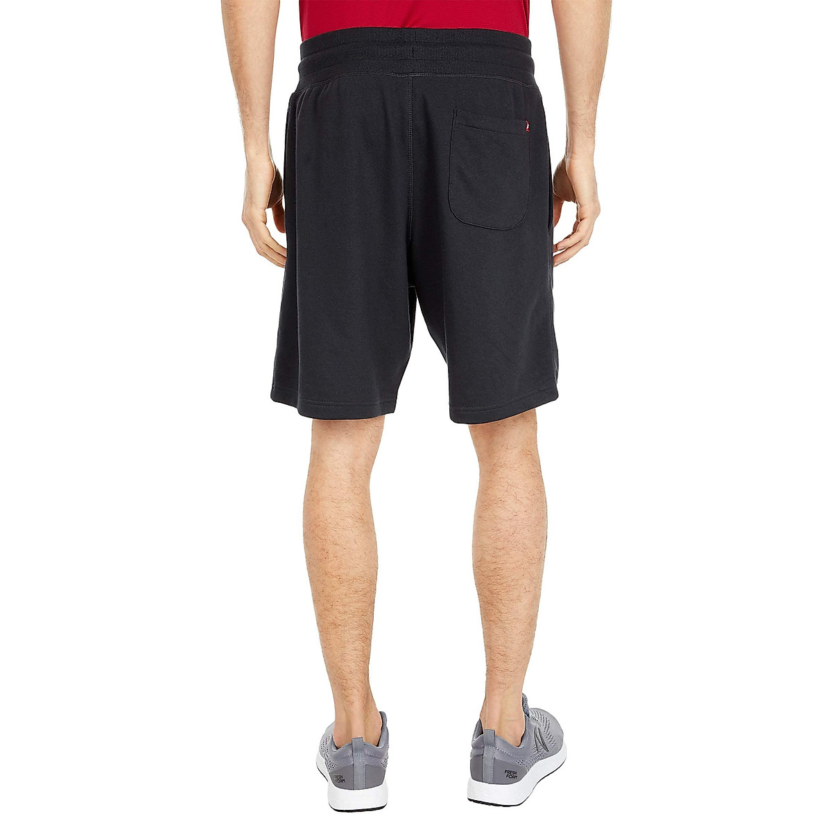 New Balance Men's NB Essentials Stacked Logo Short, Black , Large