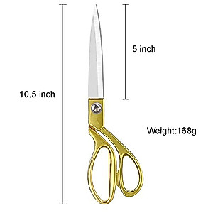 Aemoe 10.5 In Ribbon Cutting Scissors Heavy Duty Metal Large for Ceremony Professional Special Events, Inaugurations & Ceremonies Gold, SC0008-GOLD