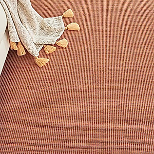 Nourison Positano Indoor-Outdoor Terracotta 4' x 6' Area Rug, Easy Cleaning, Non Shedding, Bed Room, Living Room, Dining Room, Backyard, Deck, Patio (4x6)