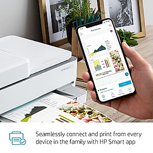 HP ENVY Pro 6455 Wireless All-in-One Printer, Mobile Print, Scan & Copy, Auto Document Feeder, HP Instant Ink ready, Works with Alexa (5SE45A)