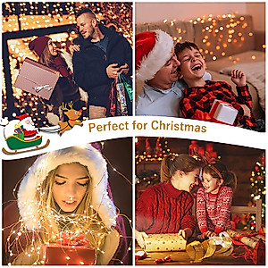 MUMUXI LED Fairy Lights Battery Operated String Lights [20 Pack], 7.2ft 20 Mini LED Lights Battery Powered White Twinkle Lights | Waterproof Copper Wire Lights Firefly Lights Mason Jars, Warm White