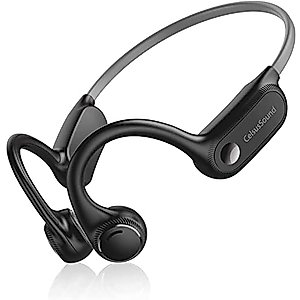 HCMOBI Bone Conduction Headphones Bluetooth 5.2 Open-Ear Sports Headphones with Mic, 8H Playtime Waterproof Wireless Headset for Running, Cycling, Driving, Workouts (Grey)