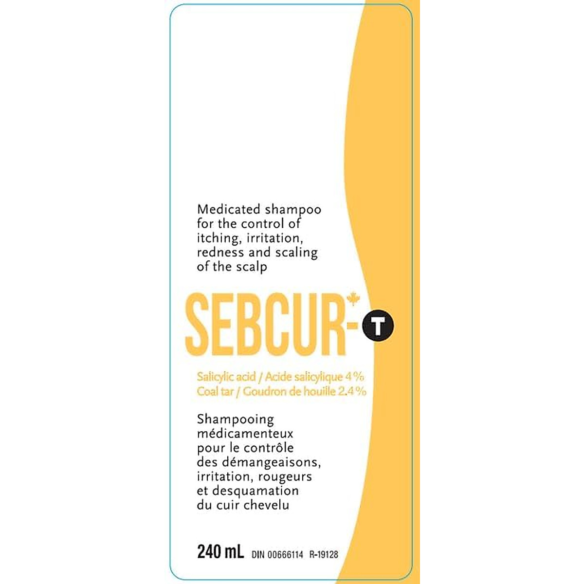 Sebcur T Coal Tar Shampoo for Relief of Itching Associated with Eczma Psoriasis 240ml