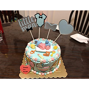 FLYPARTY Children's Birthday Candles with Greeting Card,Handmade Adorable Sleeping Baby Birthday Baby Shower Cake Topper Candle, Wedding Festival Party Favors Decorations (Blue Boy)