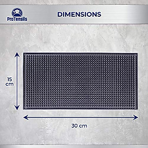 ProTensils Bar Mat 12" x 6", Black Bar Mats, Bar Spill Mats Countertop, Home Bar Service Mat (2 Pack)