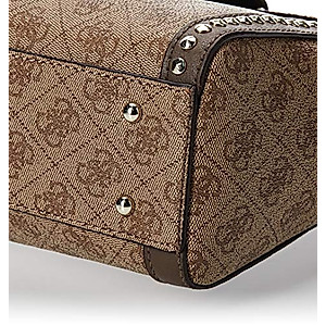 GUESS Logo Bling Society Satchel, Latte