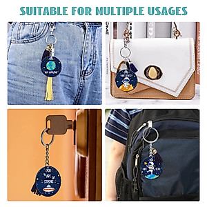 48 Sets Outer Space Themed Keychain Inspirational Positive Quotes Keychain Thank You Gifts for Coworkers Acrylic Tassels Keychain for Employee Appreciation Gifts Students Gratitude Teacher Gifts