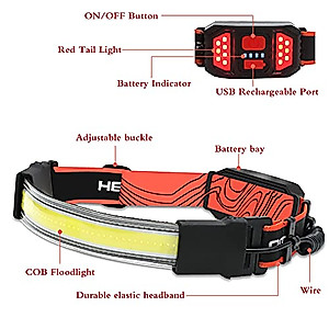 Rechargeable Headlamp 2 Pack, 230° Illumination Wide Beam Headlamp, 1000 Lumen, 3 Modes, Super Bright LED Headlamp, Lightweight Head Lamp for Hiking, Running, Fishing, Camping