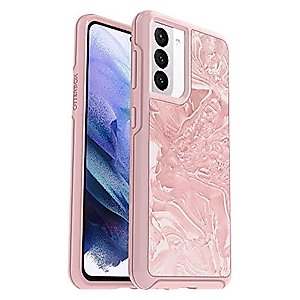 OTTERBOX SYMMETRY CLEAR SERIES Case for Galaxy S21 5G (ONLY - DOES NOT FIT Plus or Ultra) - SHELL SHOCKED (PINK INTERFERENCE/IRIDESCENT PINK/SHELL-SHOCKED GRAPHIC)