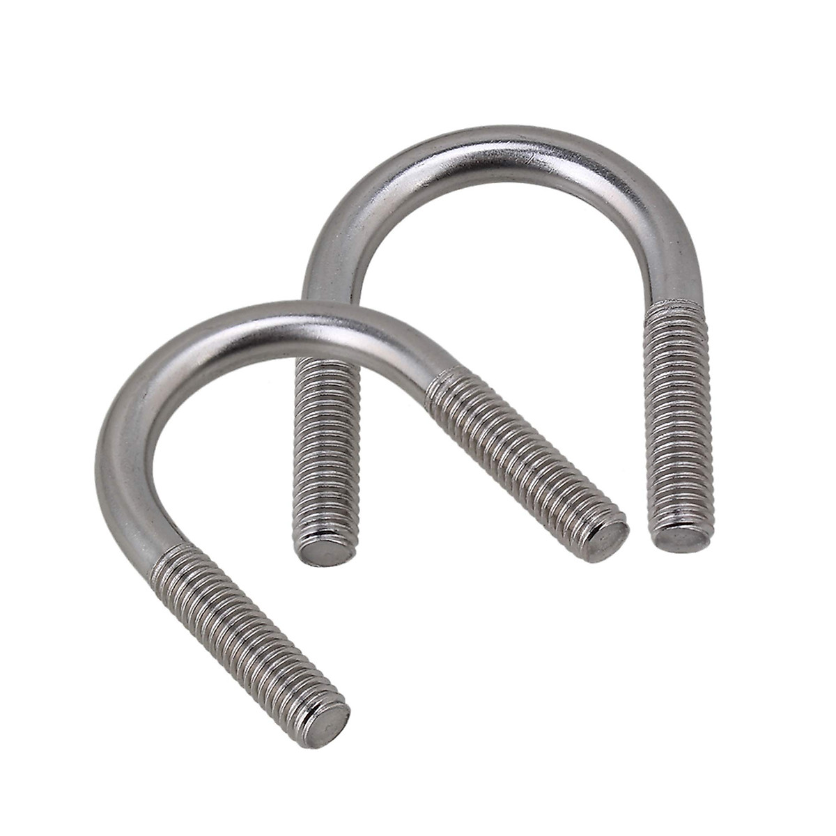 RDEXP Inner Dia 0.87Inch 304 Stainless Steel U Bolts U Screws M6 Pack of 5