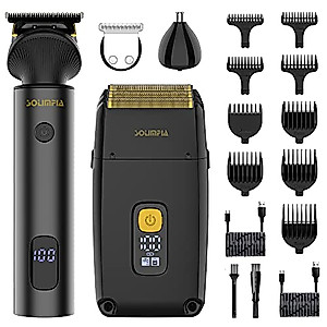 Solimpia Foil Shaver Electric Shavers for Men Bald Head Shaver Zero Gapped Cordless Nose Hair Trimmer Electric Razor Clipper T-Blade Men’s Grooming Kit Professional