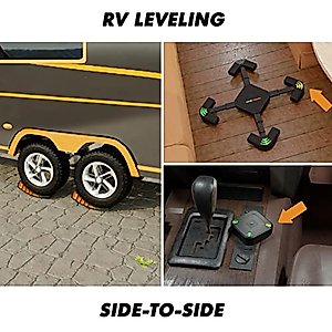 CARMTEK Level Wizard v2.0 - Wireless RV Leveling System | 2022 Camper Leveling System with Extensible Legs for an Accurate Leveling | Fast & Easy Way to Level Your RV