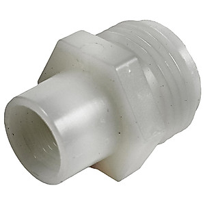 Little Giant GH-1/2, 1/2-inch FNPT x 3/4-inch Male GHT Garden Hose Adapter for Pond, Utility and Small Submersible Pumps, White, 599023