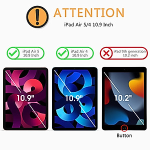 OMOTON [2 Pack] Screen Protector for iPad Air 5th Generation / 4th Generation, Compatible with iPad Air 5 / 4 10.9 Inch [Precise Cutout for Camera] [Work with Apple Pencil]