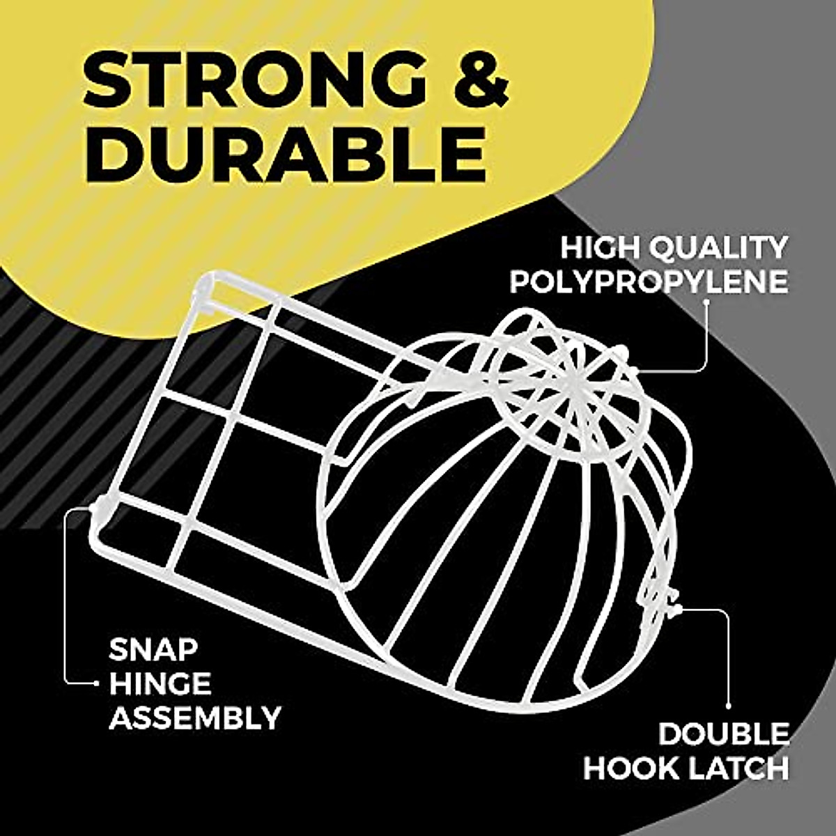 BallcapBuddy Cap Washer the Original Hat Cleaner for Baseball Caps Washing Machine and Dishwasher Cap Cleaner Hat Washer Made in USA (3-PACK white)