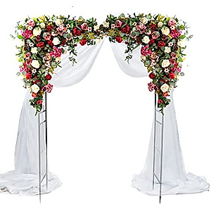 Stonehomy Metal Garden Arch for Climbing Plants, Heavy Duty Metal Garden Arbor for Outdoor Garden Wedding Ceremony, Party and Backyard, 7 Feet