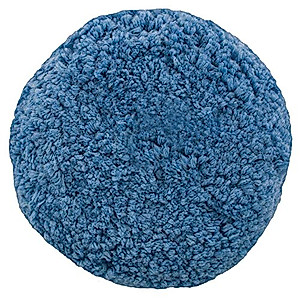 Presta Blue Blended Wool Soft Polish Pad - 9” Single-Sided Hook & Loop / 1.5” Thick Wool Pile / Removes Swirls from Fresh Paint (890144)