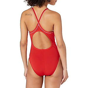 TYR Women's Standard Guard Diamond Fit Swimsuit, Red, 26