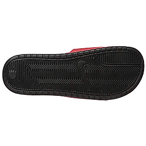 Nike Men's Benassi Just Do It Slide Sandal, Black/White-University Red, 13