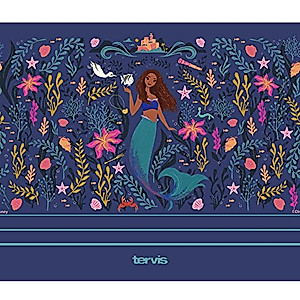 Tervis Disney The Little Mermaid Ariel Atlantica Triple Walled Insulated Tumbler Travel Cup Keeps Drinks Cold, 24oz Wide Mouth Bottle, Stainless Steel