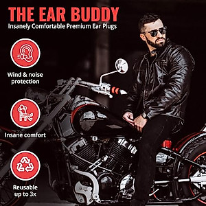 The Ear Buddy Premium Soft Foam Ear Plugs for Sleeping Noise Cancelling, Hearing Protection Earplugs for Shooting Range, Concerts, Work & Travel, Noise Reduction Rating 32 Decibels, 50 Pairs
