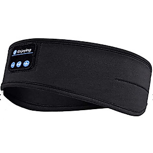 Sleep Headphones Wireless Headband,Upgrade Sleeping Wireless Music Sport Headbands,Long Time Play Sport Headband with Built in Speakers Perfect for Workout, Running, Yoga (Black)