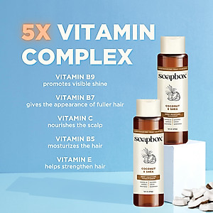 Soapbox Coconut Oil Conditioner, Sulfate & Paraben Free, Silicone Free, Color Safe, and Vegan Hair Conditioner (33.8 Ounces)