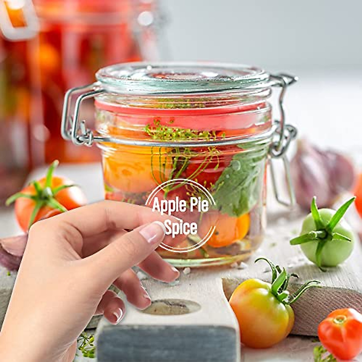 144 Pcs Transparent Spice Labels, Numbers for Jar Organization, Food Labels Waterproof Kitchen Seasoning Names Label, Preprinted White Letters Pantry Stickers (Transparent)